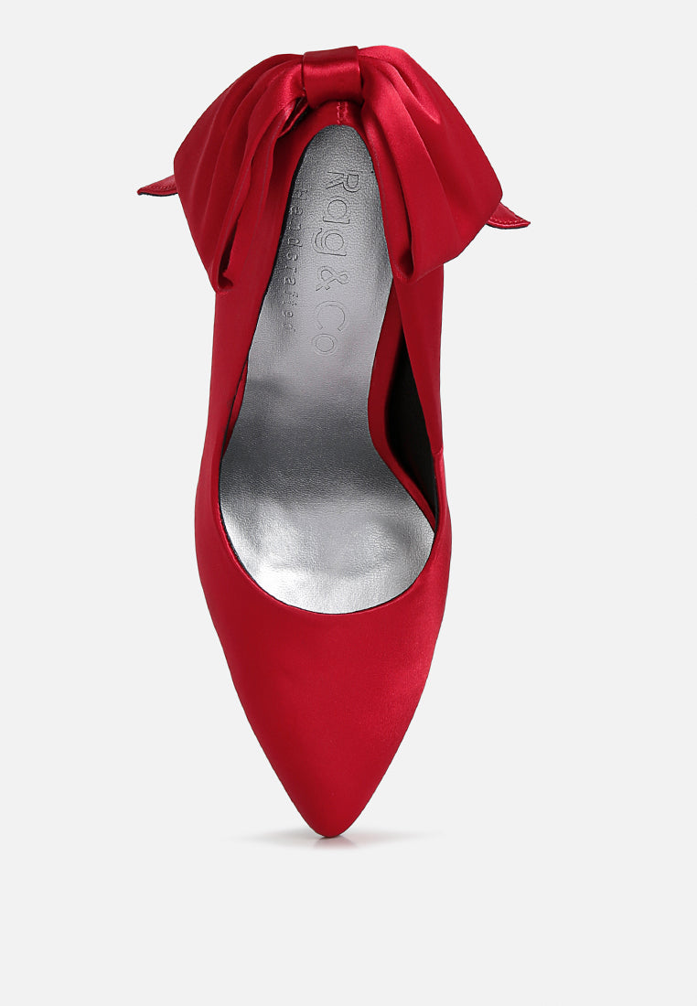 Buy Hornet Red Satin Stiletto Pump Sandals | Sandals | Rag & Co United ...