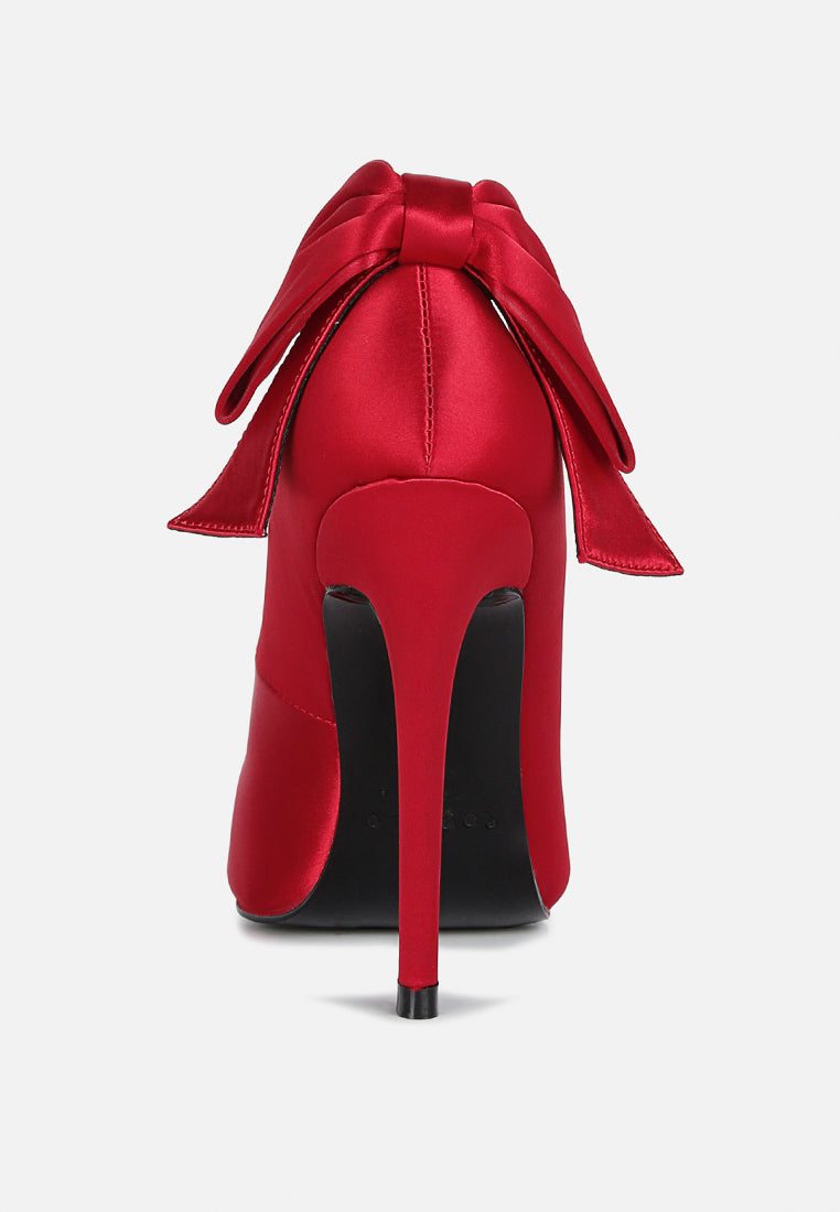 Buy Hornet Red Satin Stiletto Pump Sandals | Sandals | Rag & Co United ...